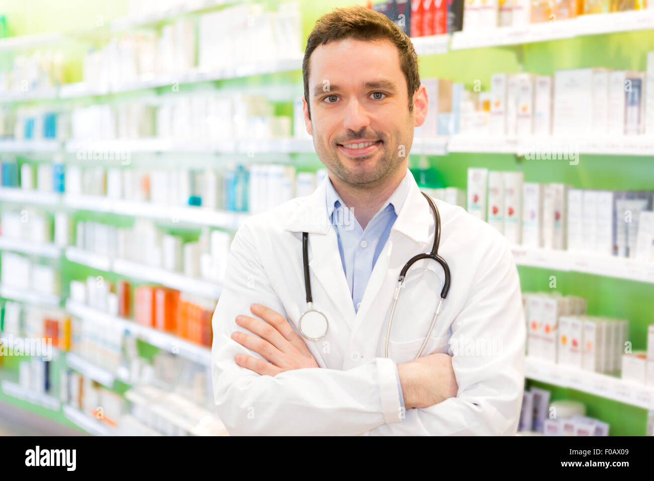 View of an attractive pharmacist at work Stock Photo - Alamy