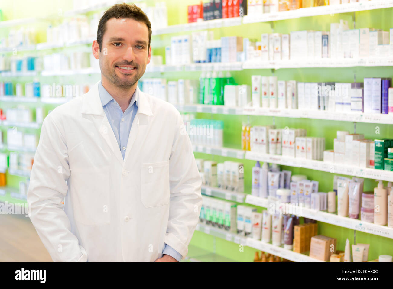View of an attractive pharmacist at work Stock Photo - Alamy
