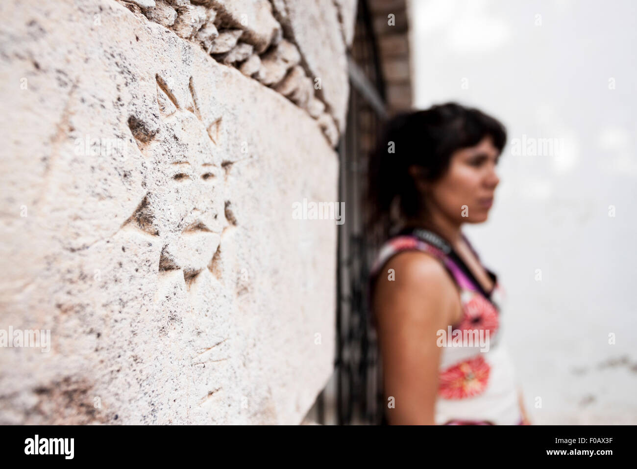 Bas-relief of a sun. Zacatecas, ZAC. Mexico Stock Photo - Alamy