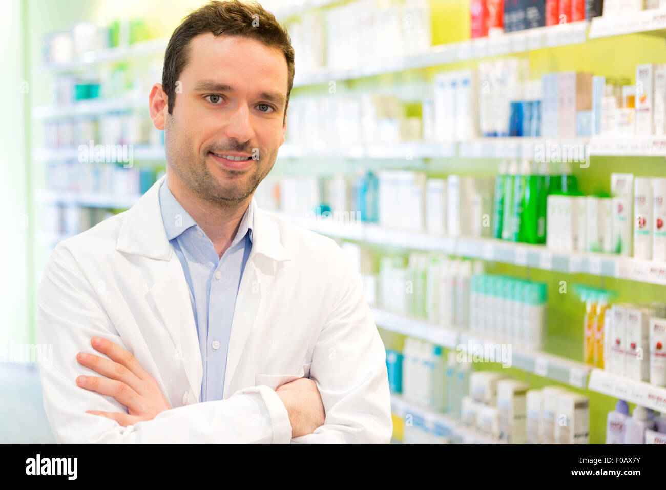 View of an attractive pharmacist at work Stock Photo - Alamy