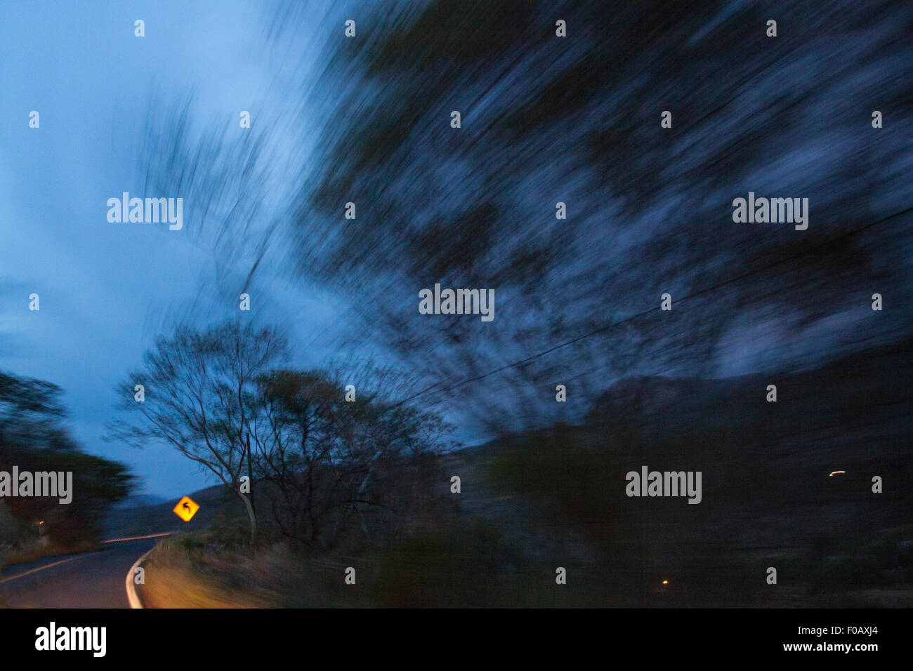 Mexican highways at dusk. Zacatecas, ZAC. Mexico Stock Photo - Alamy