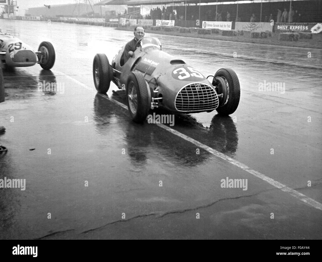Reg Parnell in his Ferrari Stock Photo - Alamy