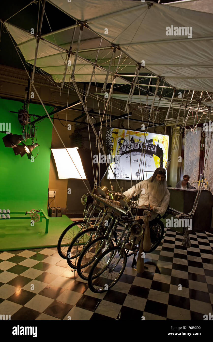 Vintage fantastic steampunk style flying machine in Barcelona Wax ...