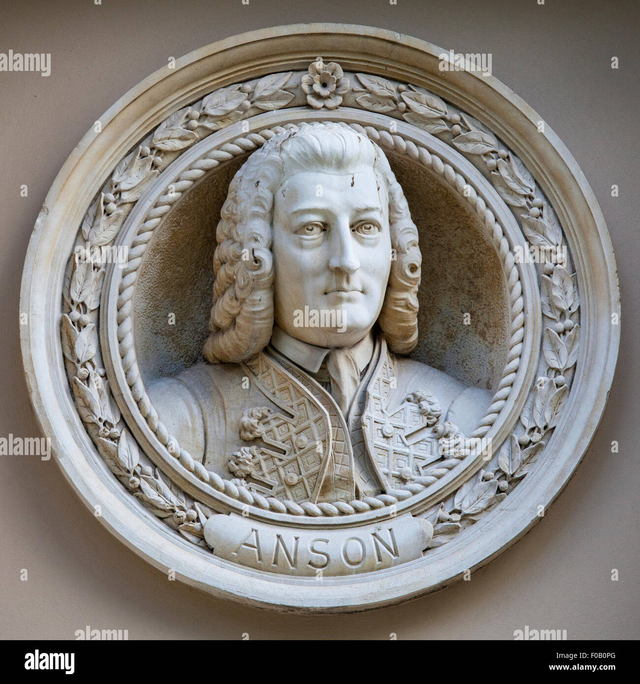 George anson statue hi-res stock photography and images - Alamy