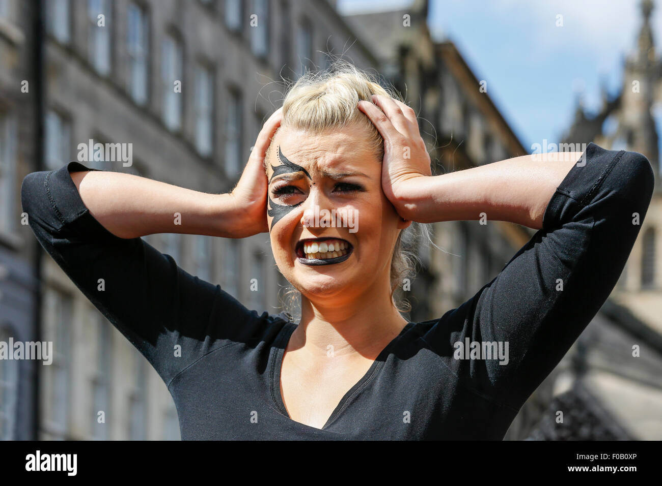 Flo Berry from Surrey, advertising a show at the Edinburgh fringe ...