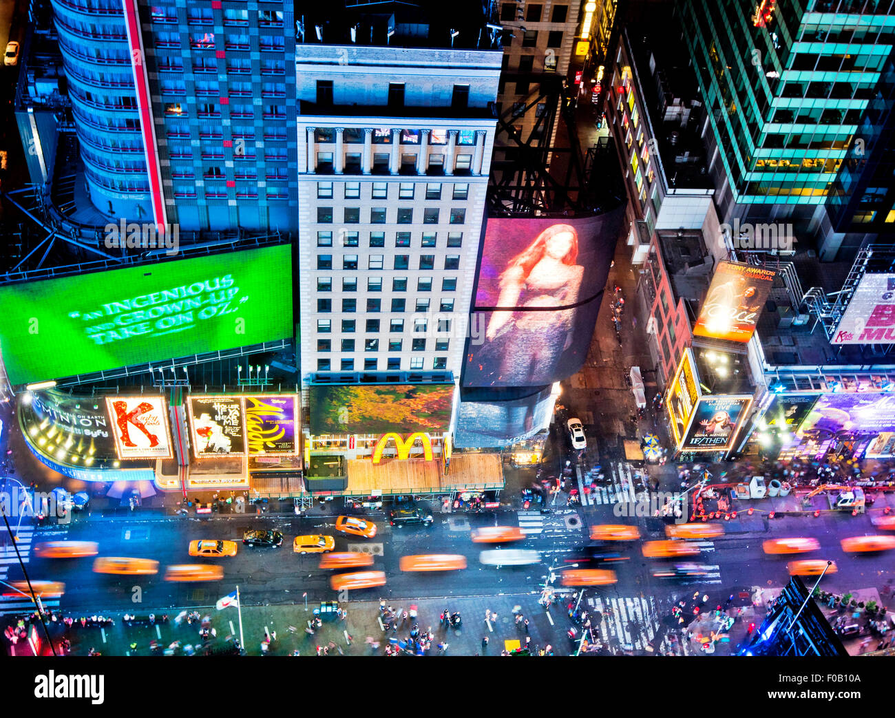Times square from above hi-res stock photography and images - Alamy