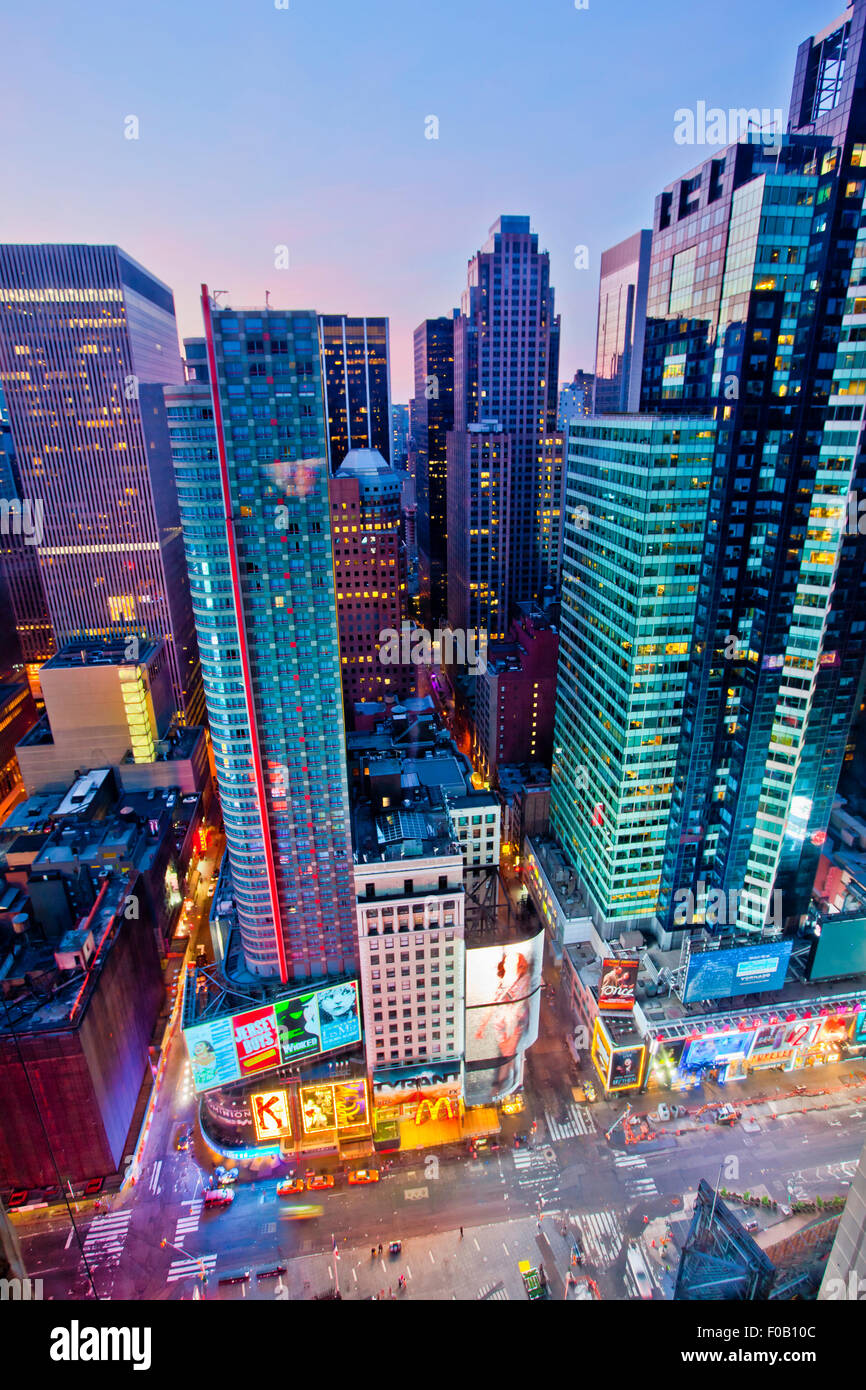 Times square birds eye view hi-res stock photography and images - Alamy