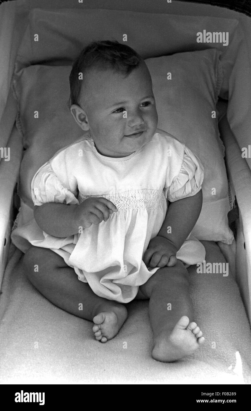 Vintage baby outdoors Black and White Stock Photos & Images - Alamy