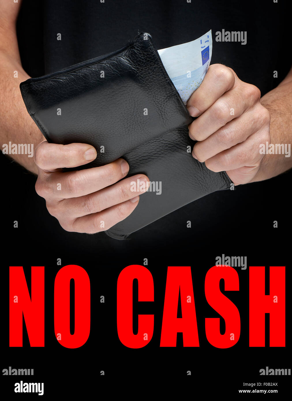 Concept No cash accepted illustrate the new law from beginning 2016 ...