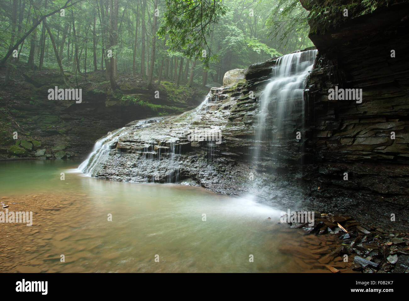 FREEDOM WATERFALL SHULL RUN ABOVE ALLEGHENY RIVER VENANGO COUNTY ...