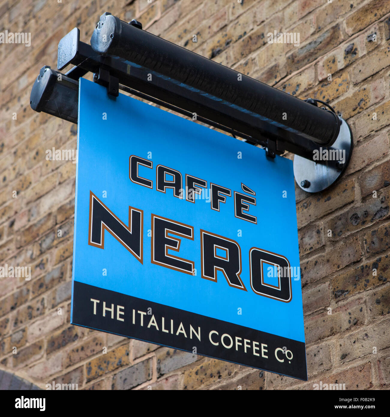 LONDON, UK - 31ST JULY 2015: A sign for a Caffe Nero’s coffee house in ...
