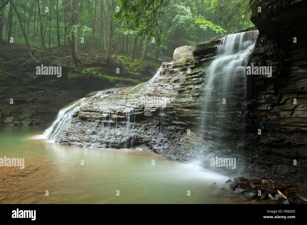 FREEDOM WATERFALL SHULL RUN ABOVE ALLEGHENY RIVER VENANGO COUNTY ...