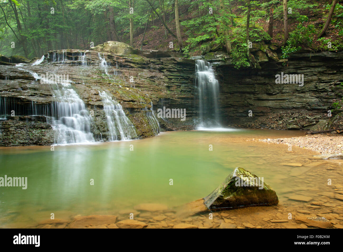 FREEDOM WATERFALL SHULL RUN ABOVE ALLEGHENY RIVER VENANGO COUNTY ...
