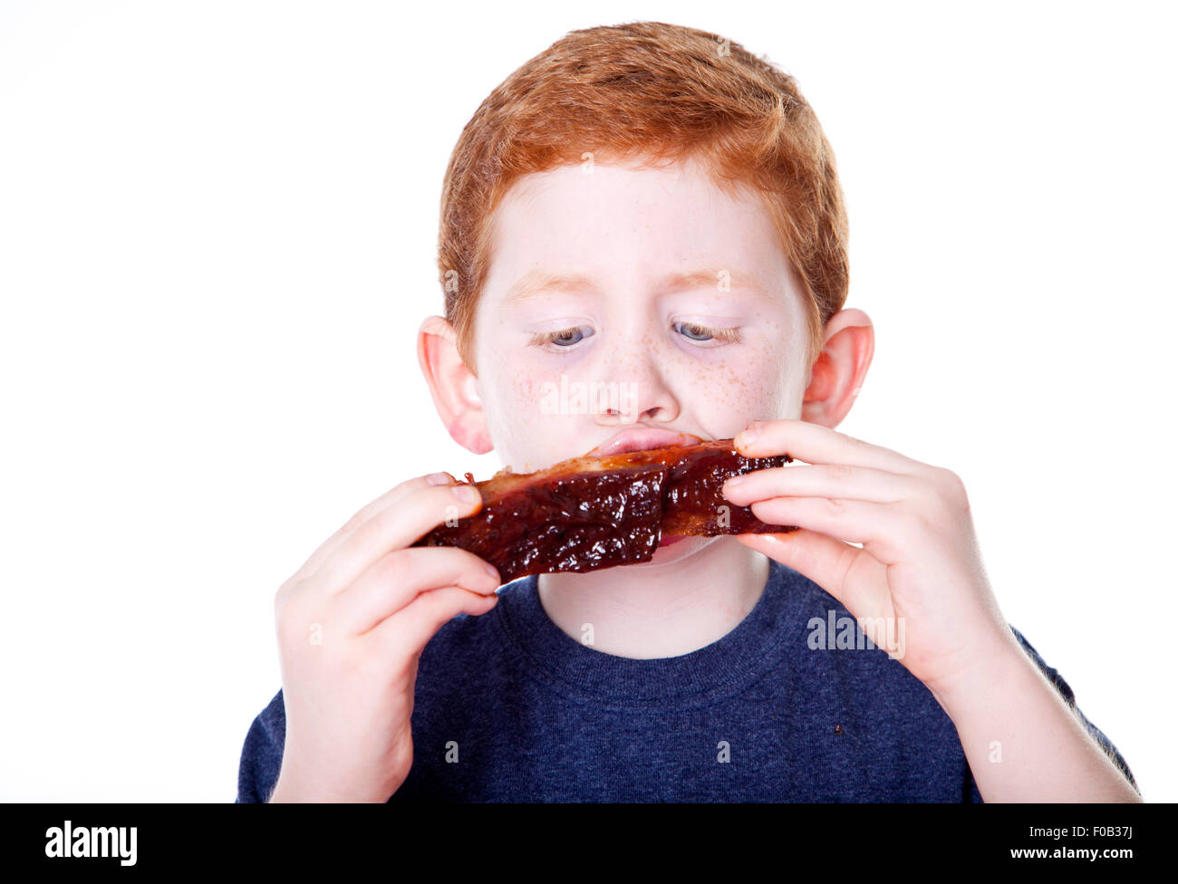 Eating messy bbq hi-res stock photography and images - Alamy