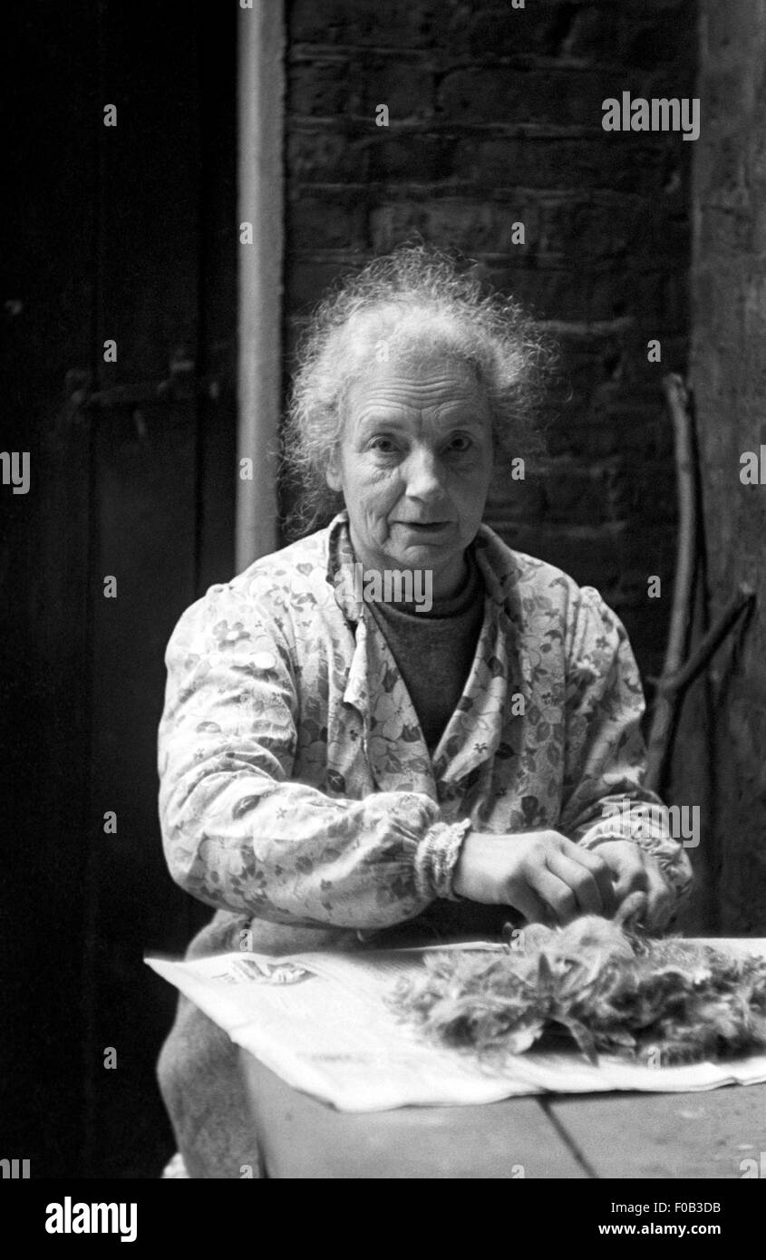 Black senior woman working Black and White Stock Photos & Images - Alamy