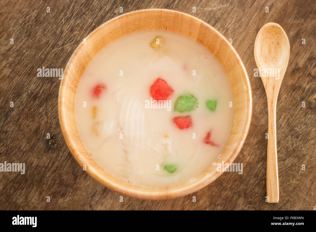 Water chestnut coated with tapioca starch in coconut cream, stock photo ...