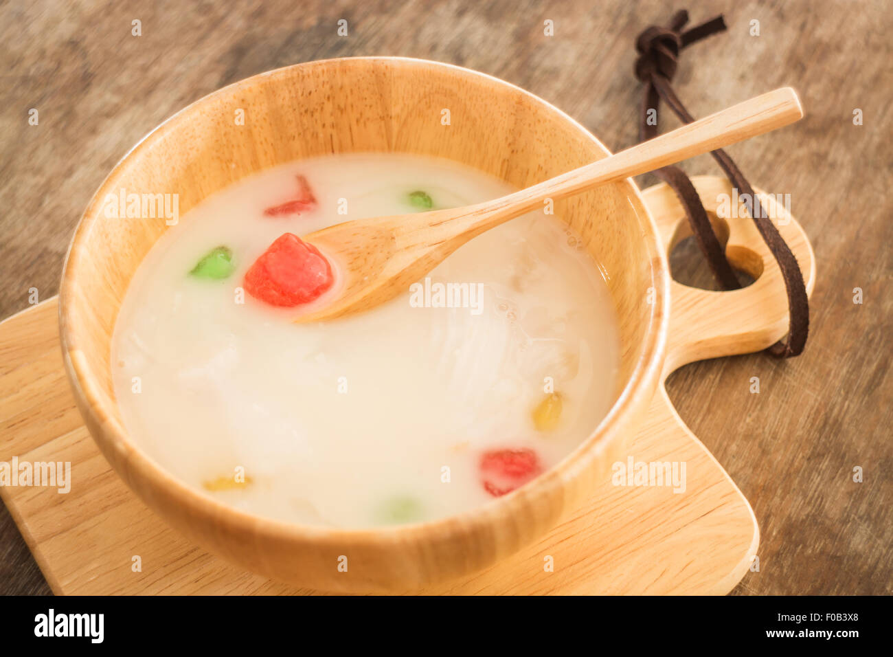 Water chestnut coated with tapioca starch in coconut cream, stock photo ...