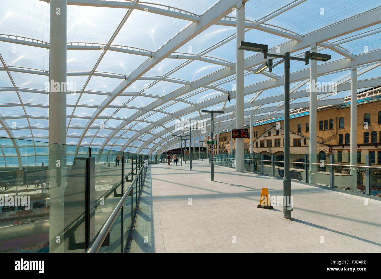 The new ETFE roof after redevelopment works, from the Arena mezzanine ...
