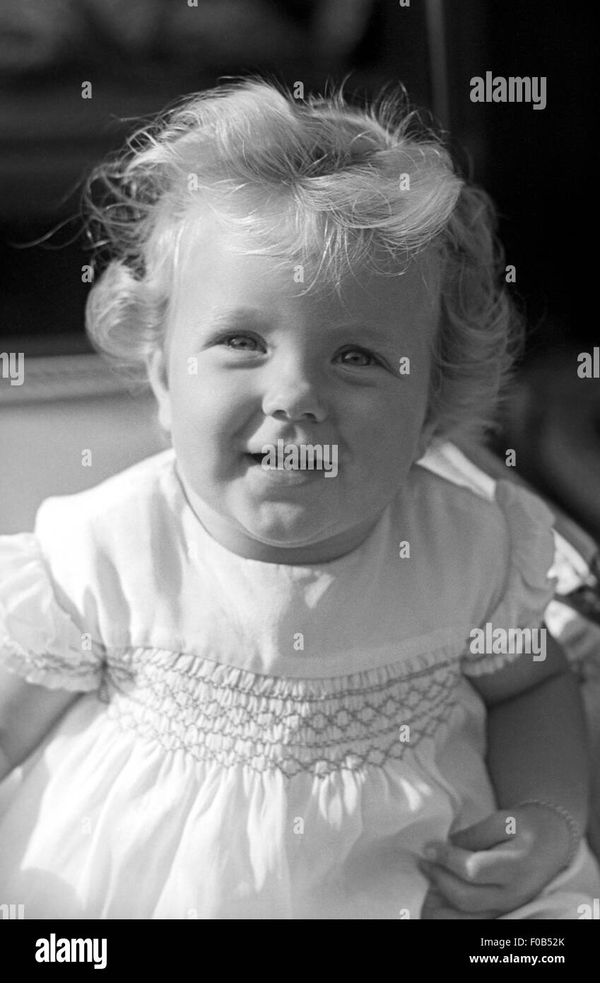 Baby toddler girl Black and White Stock Photos & Images - Alamy