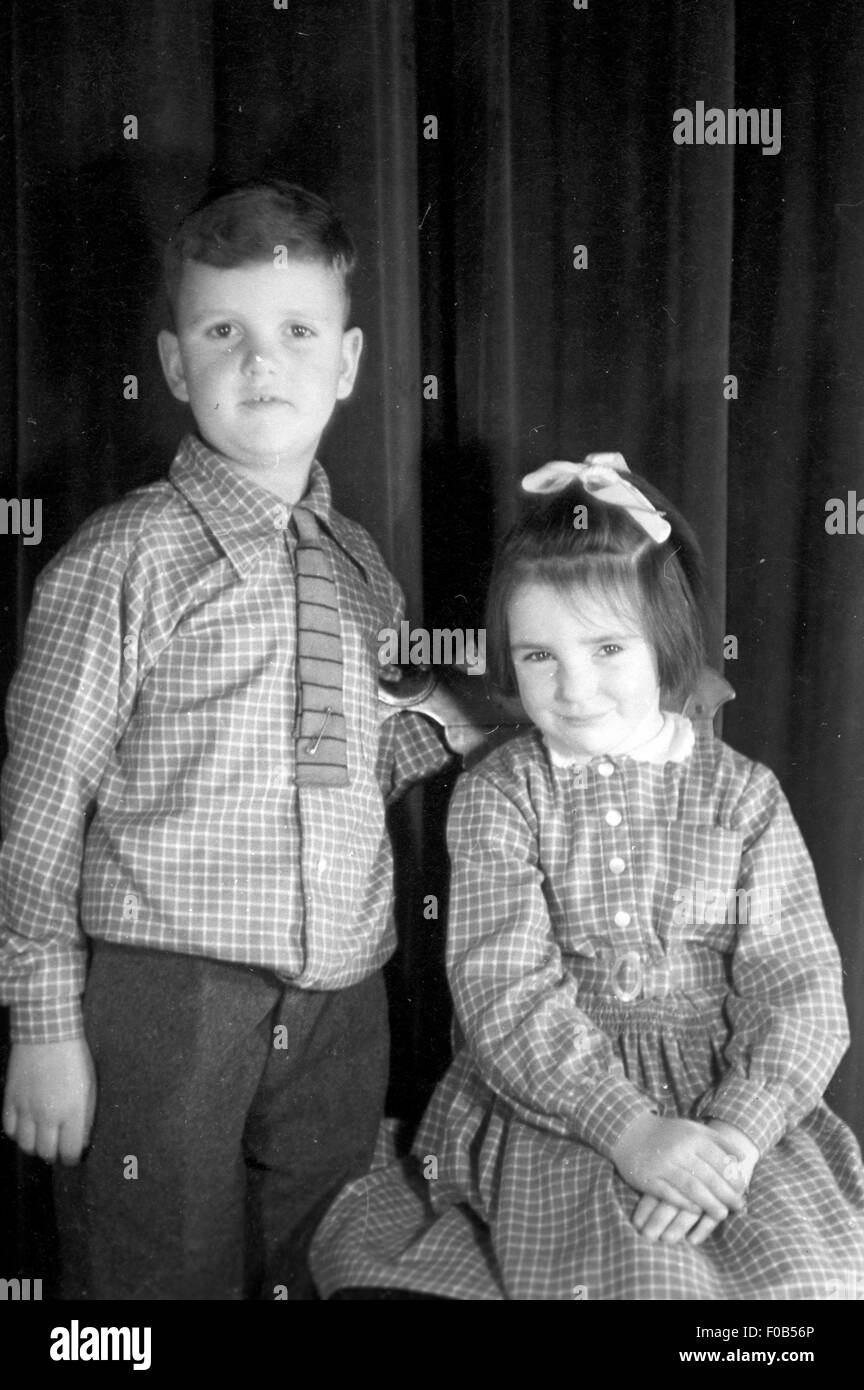 Portrait girl brother Black and White Stock Photos & Images - Alamy