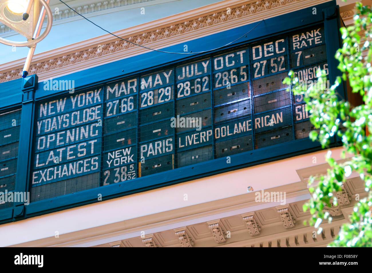 Inside the Royal Exchange building, formerly a commodity exchange, now ...