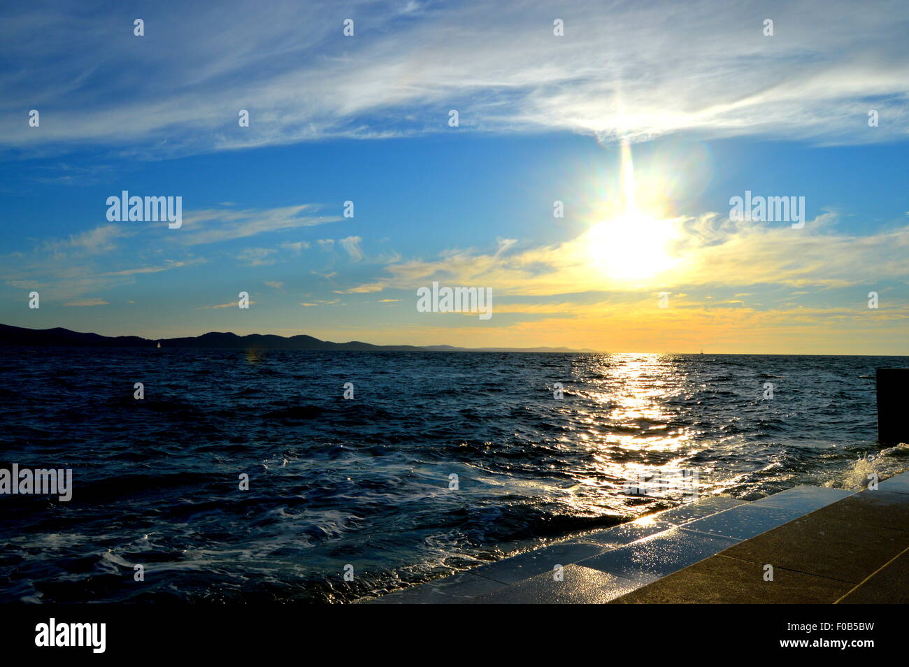 Amazing Ocean Sunset Stock Photo - Alamy