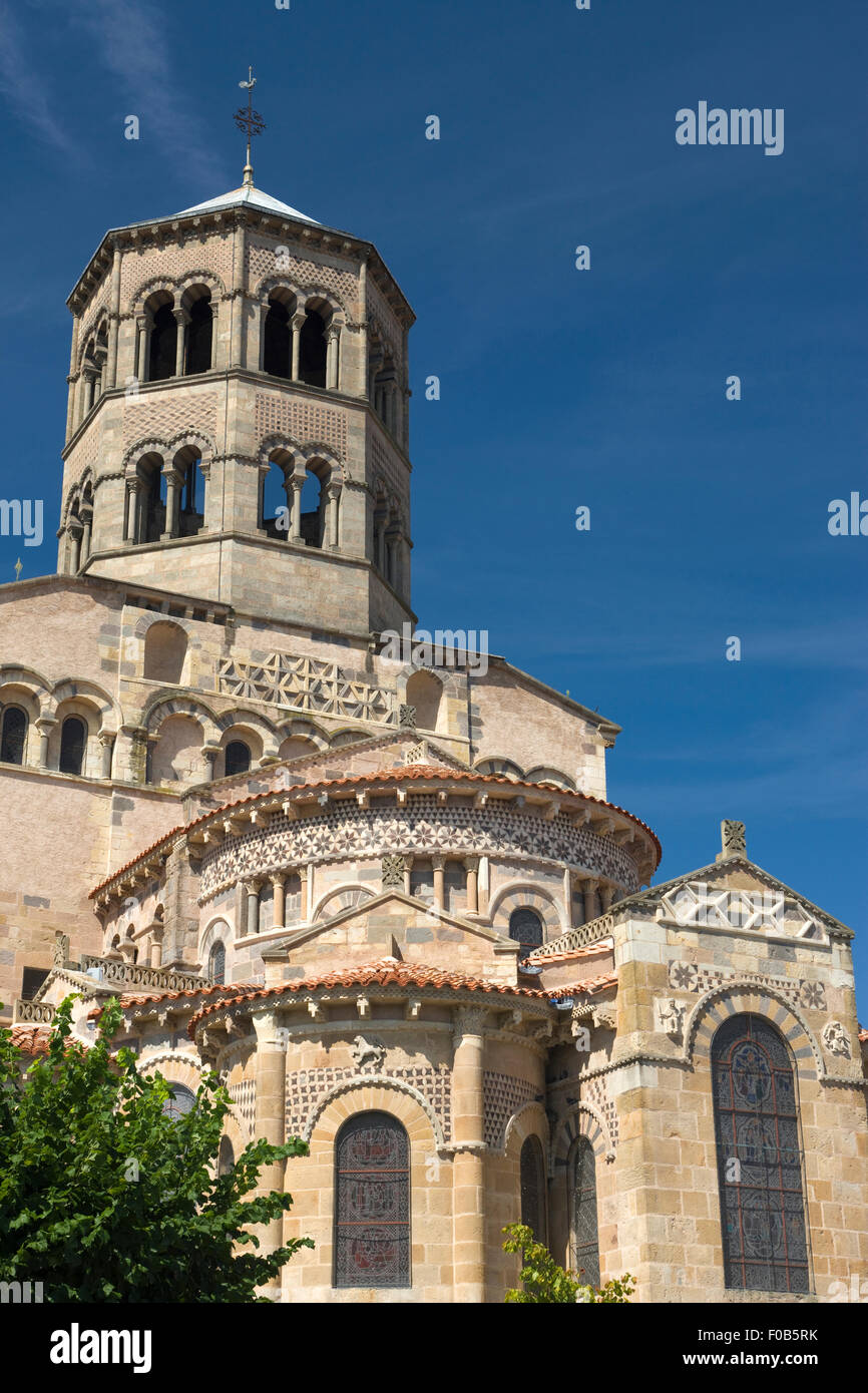 SAINT AUSTREMOINE ROMANESQUE ABBEY ISSOIRE AUVERGNE FRANCE Stock Photo ...