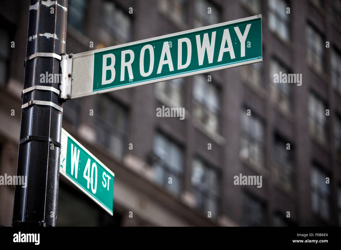 Broadway street sign in New York City Stock Photo - Alamy