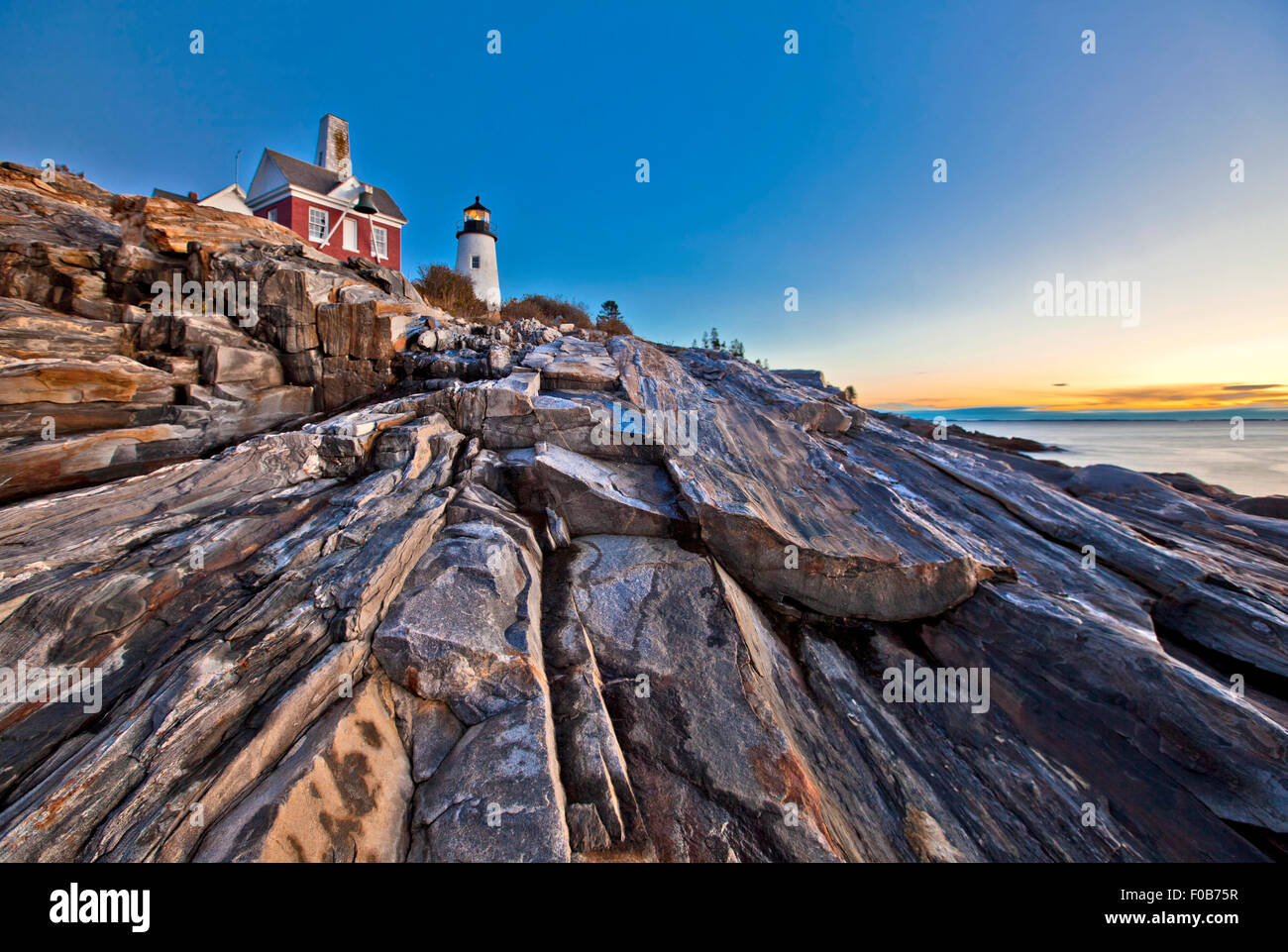 A beautiful lighthouse overlooking the ocean Stock Photo - Alamy