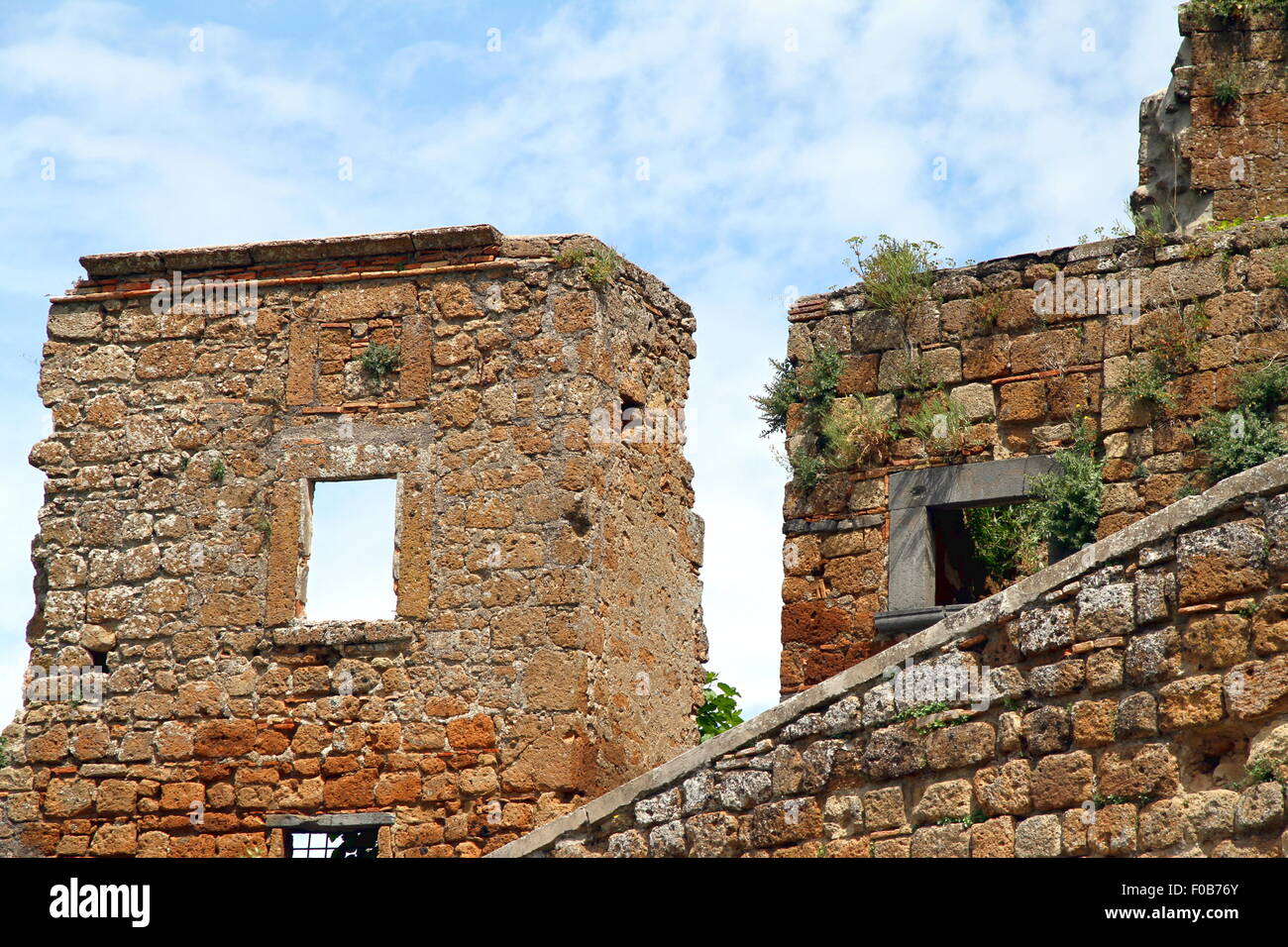 Medieval ruins window in Italy Stock Photo - Alamy