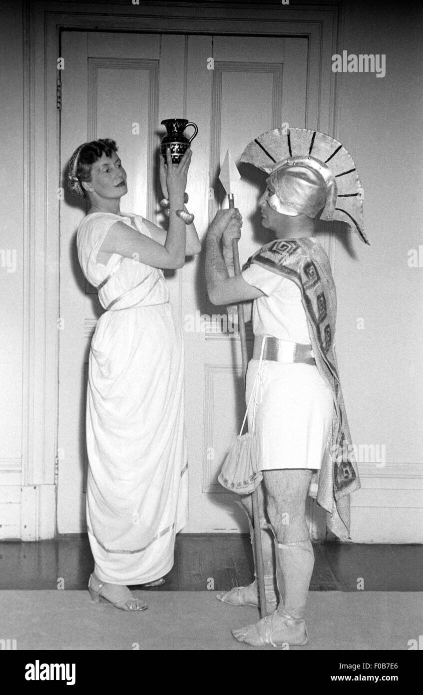 Man woman in fancy Black and White Stock Photos & Images - Alamy