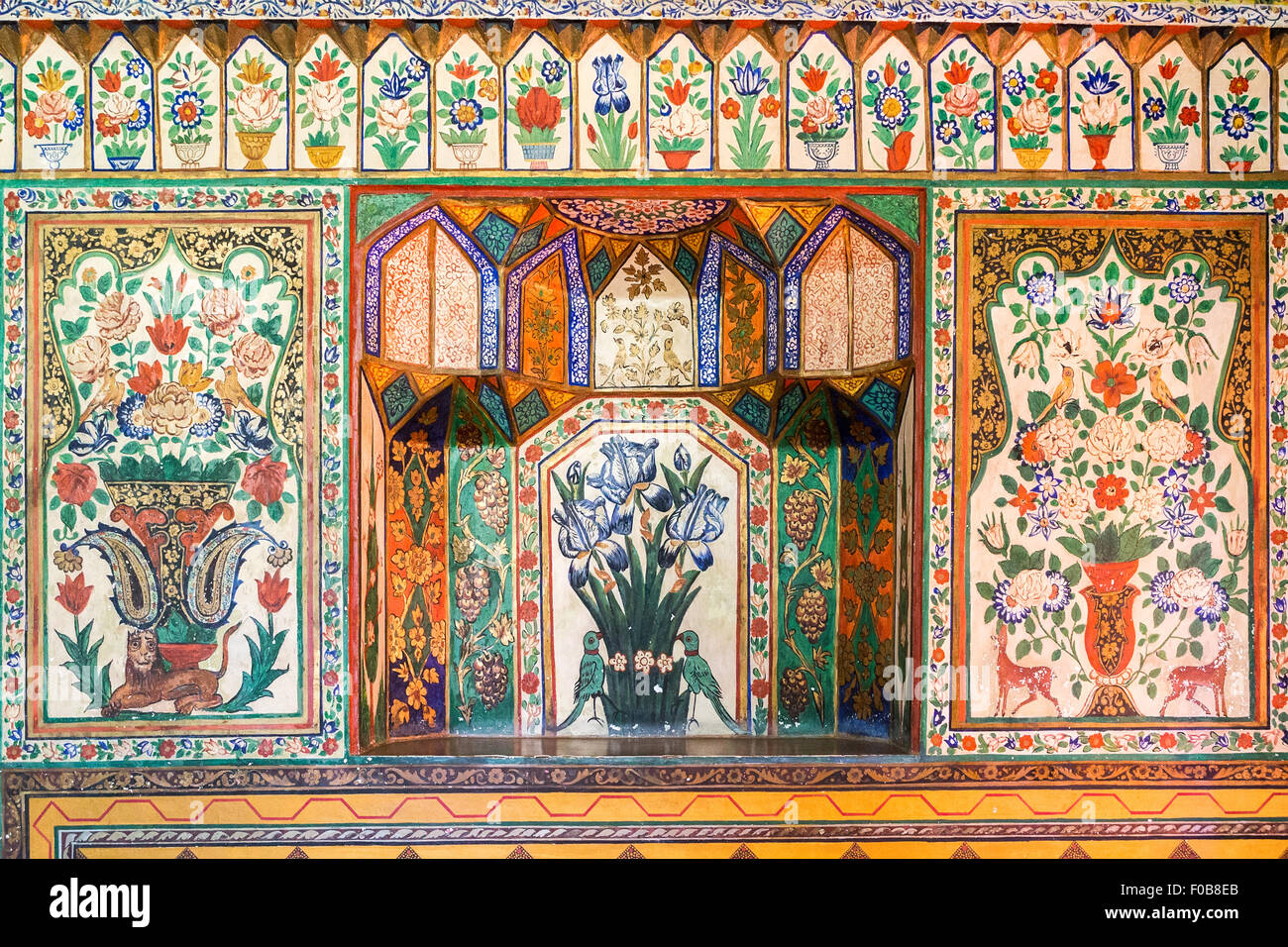 Interior, UNESCO Royal Summer Palace of Sheki (Shaki, Seki) Khan aka ...