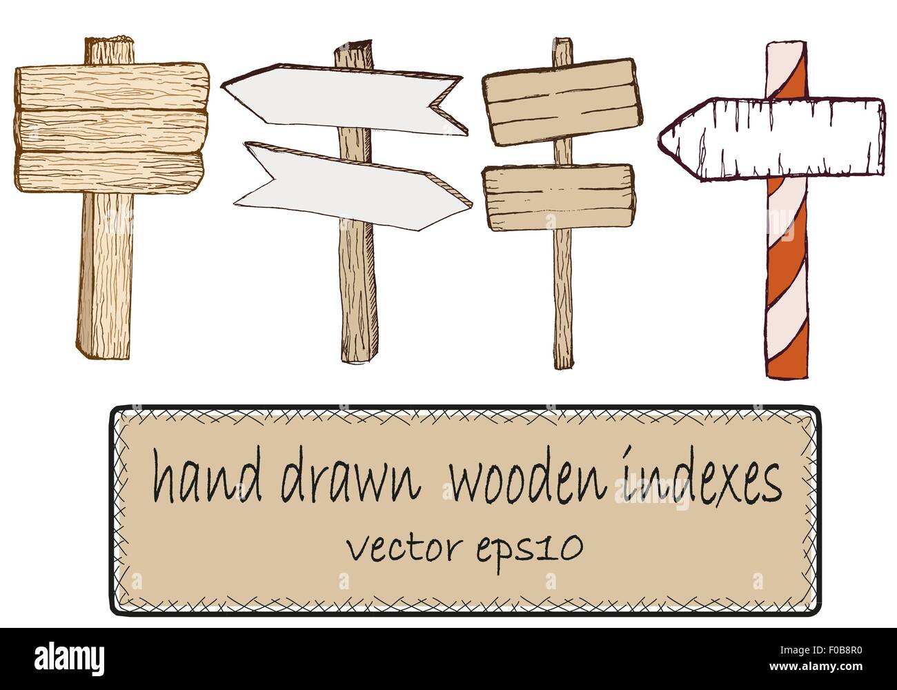 Wooden signs. Vector illustration Stock Vector Image & Art - Alamy