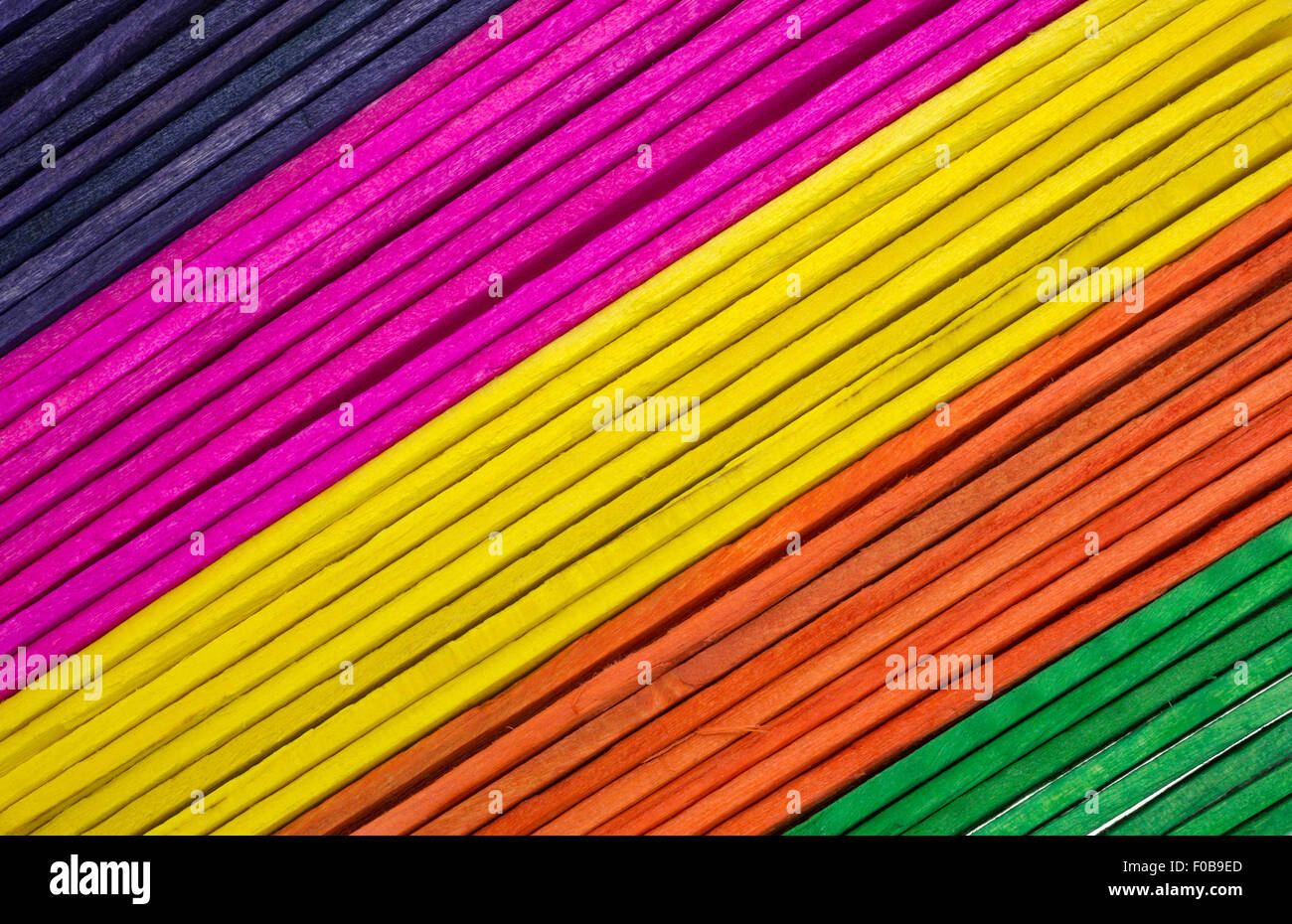 A group of colorful craft sticks at an angle Stock Photo - Alamy