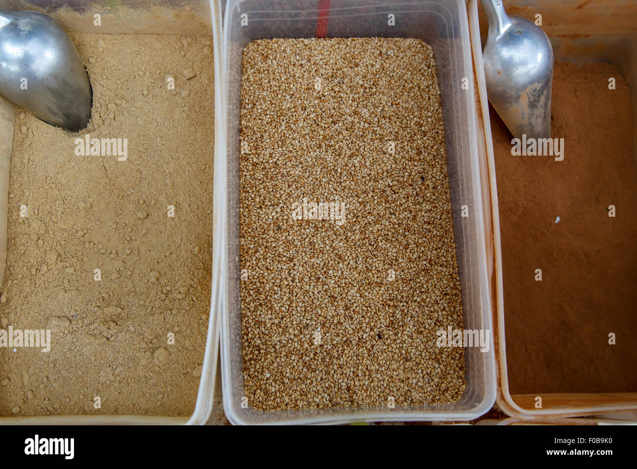 close-up of different types of Assorted Spices Stock Photo - Alamy