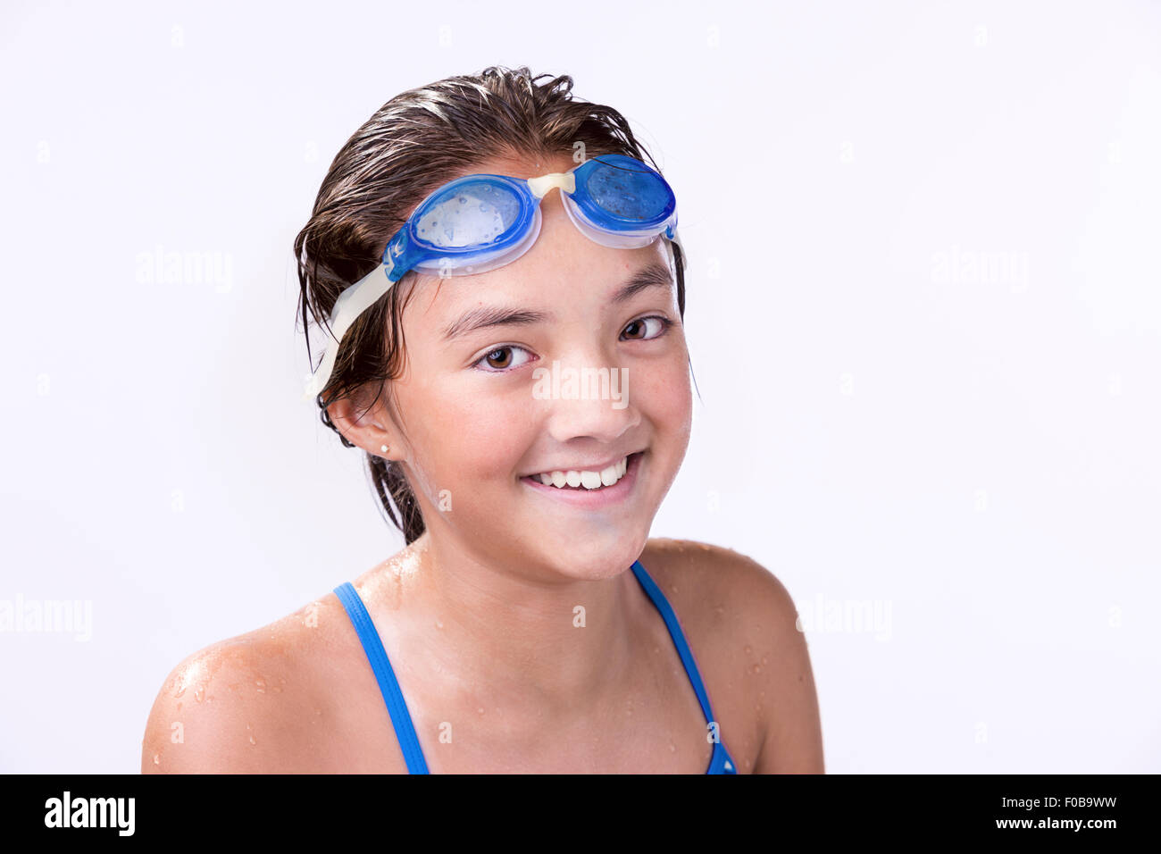 Female swimmer goggles hi-res stock photography and images - Alamy