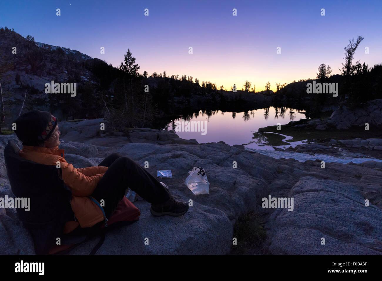 Swamp lake dusk wallowa mountains hi-res stock photography and images ...