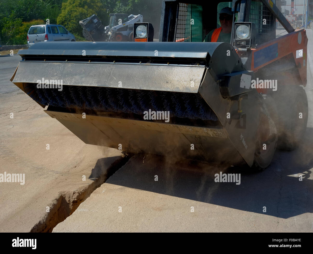 Sweeper attachments mini excavator. The sweeper sweeps, collects and ...
