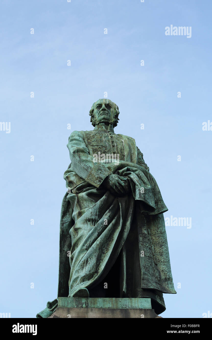 Statue of William Ewart Gladstone in Edinburgh, Scotland. Gladstone ...
