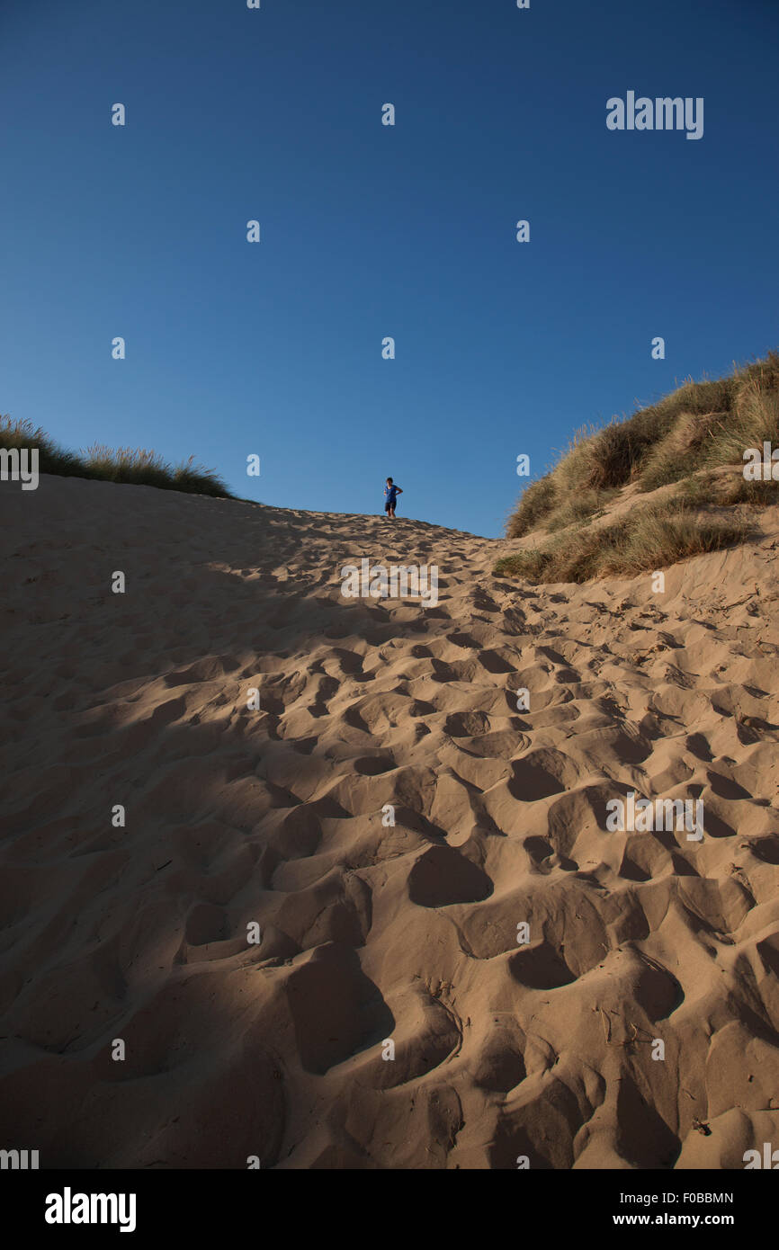 Sand dunes at Camber Sands beach, Camber near Rye, East Sussex, England ...