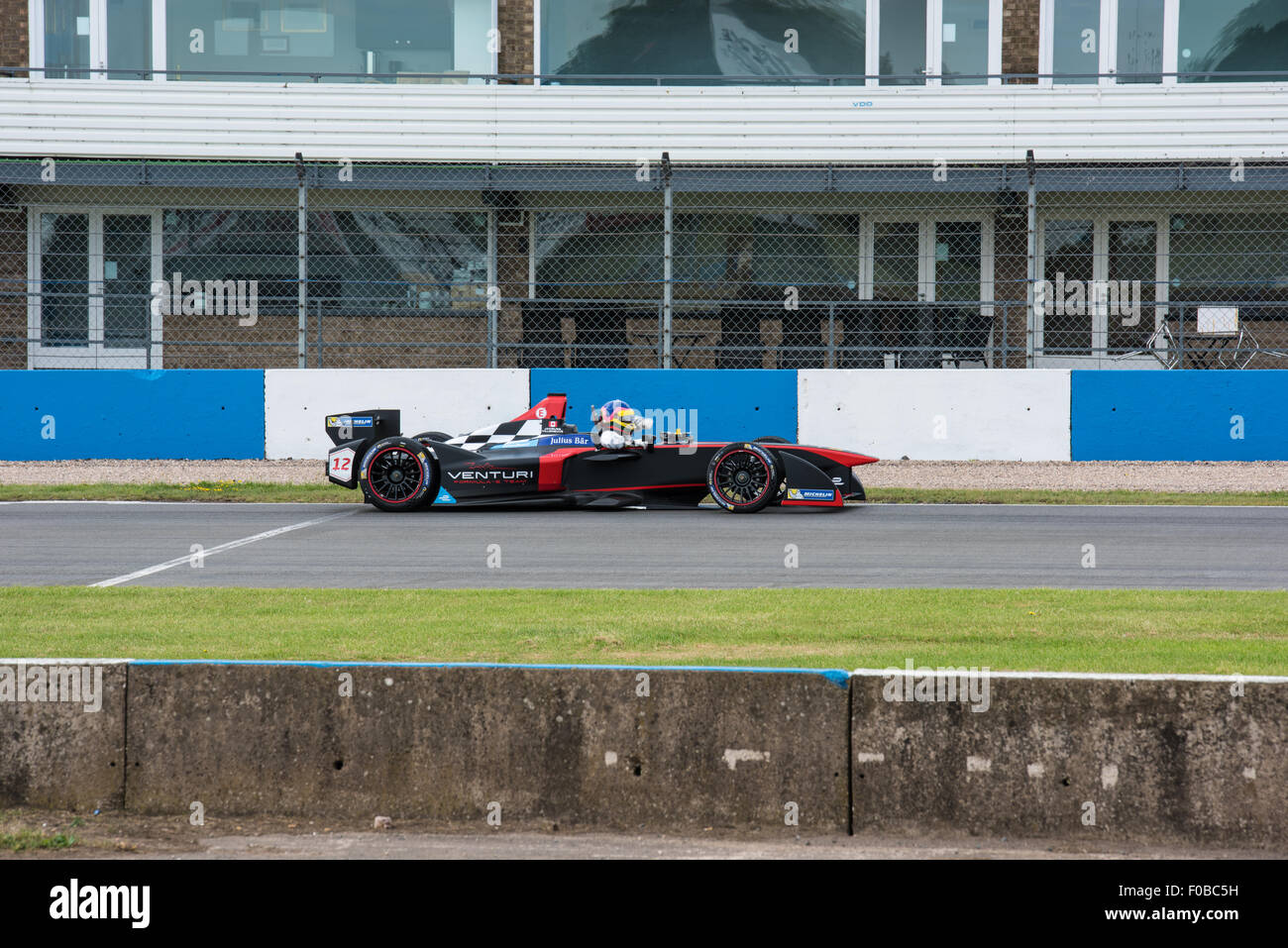 Jacques Villeneuve breaks down during Formula E Racing Cars Testing at ...