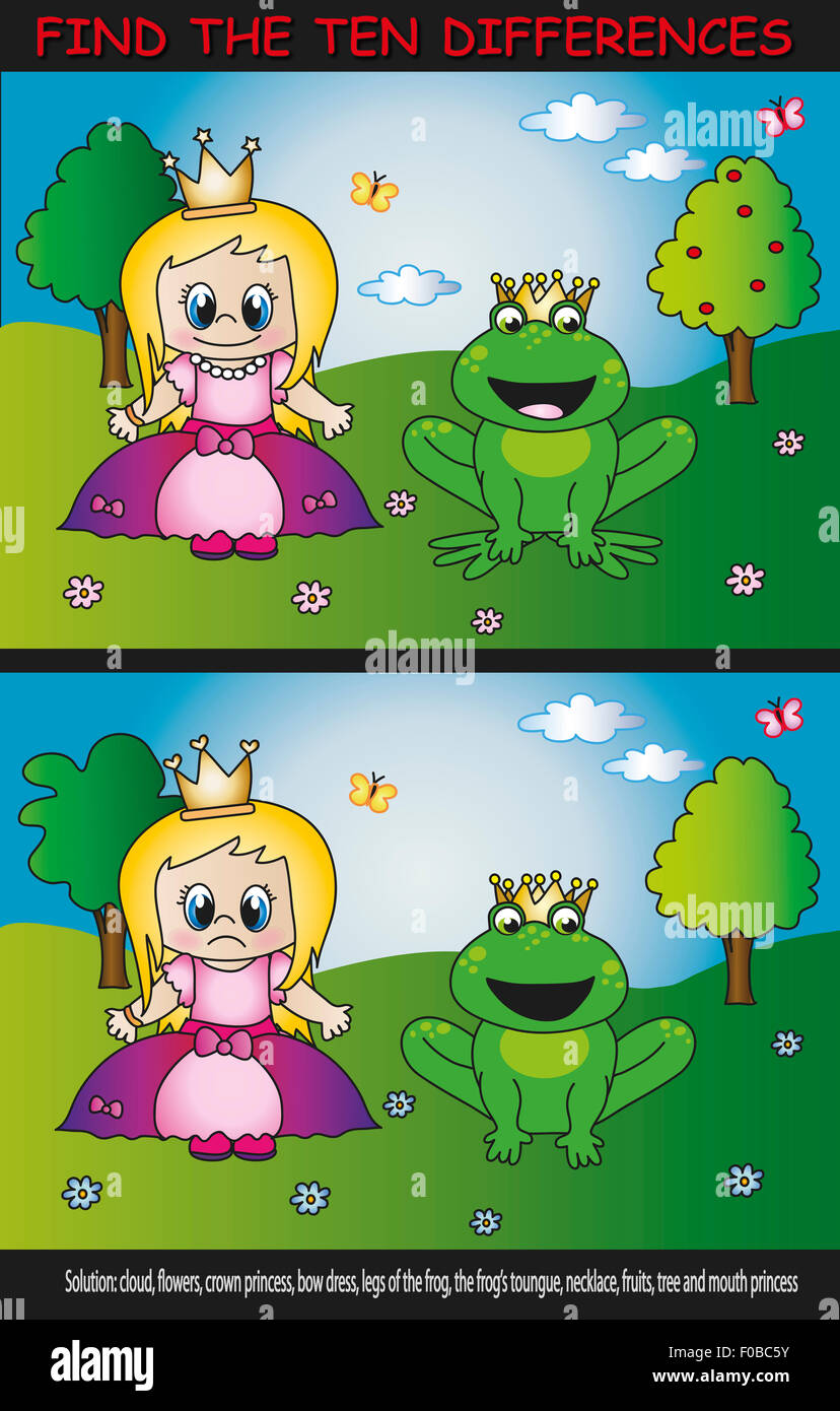 game for children: find ten differences Stock Photo - Alamy