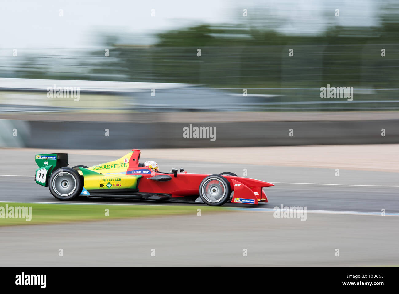 Driver Daniel Abt in a Formula E Electric Racing Car Testing at ...