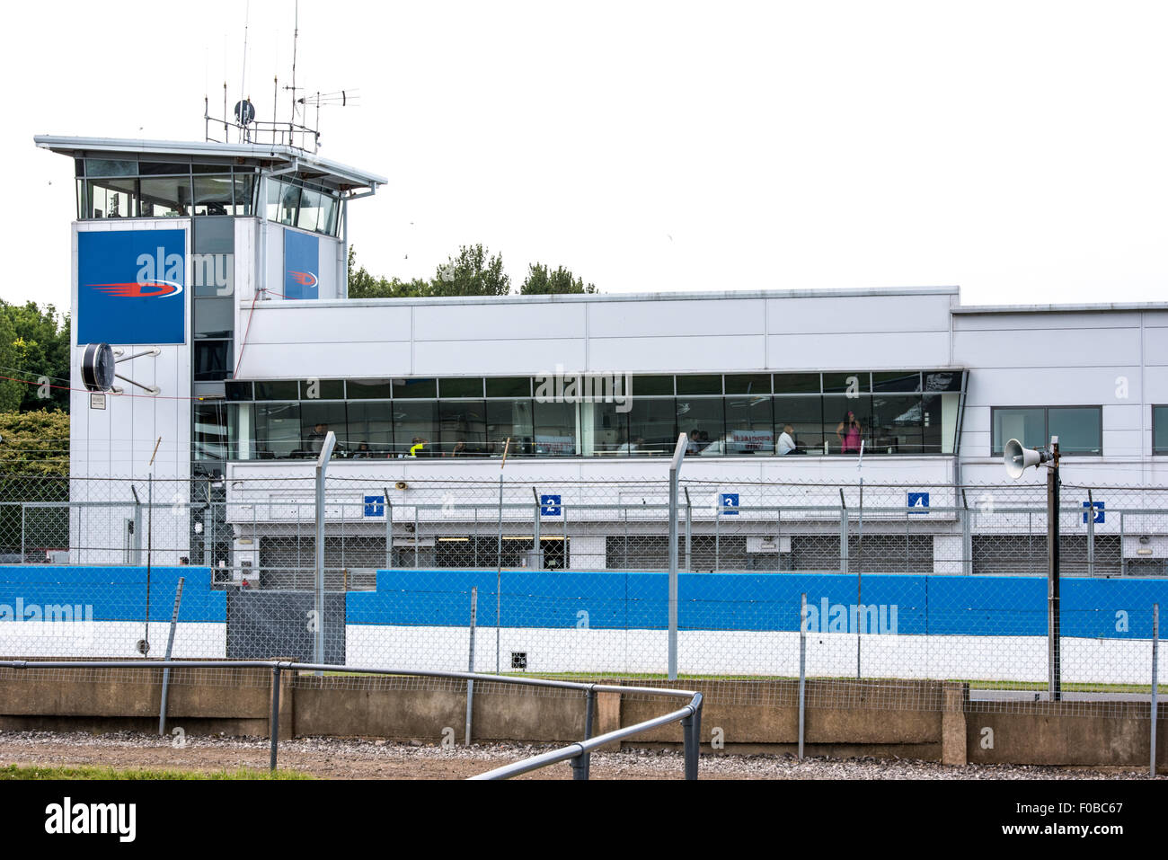 The control Tower at Donington Raceway Leicestershire UK Stock Photo ...