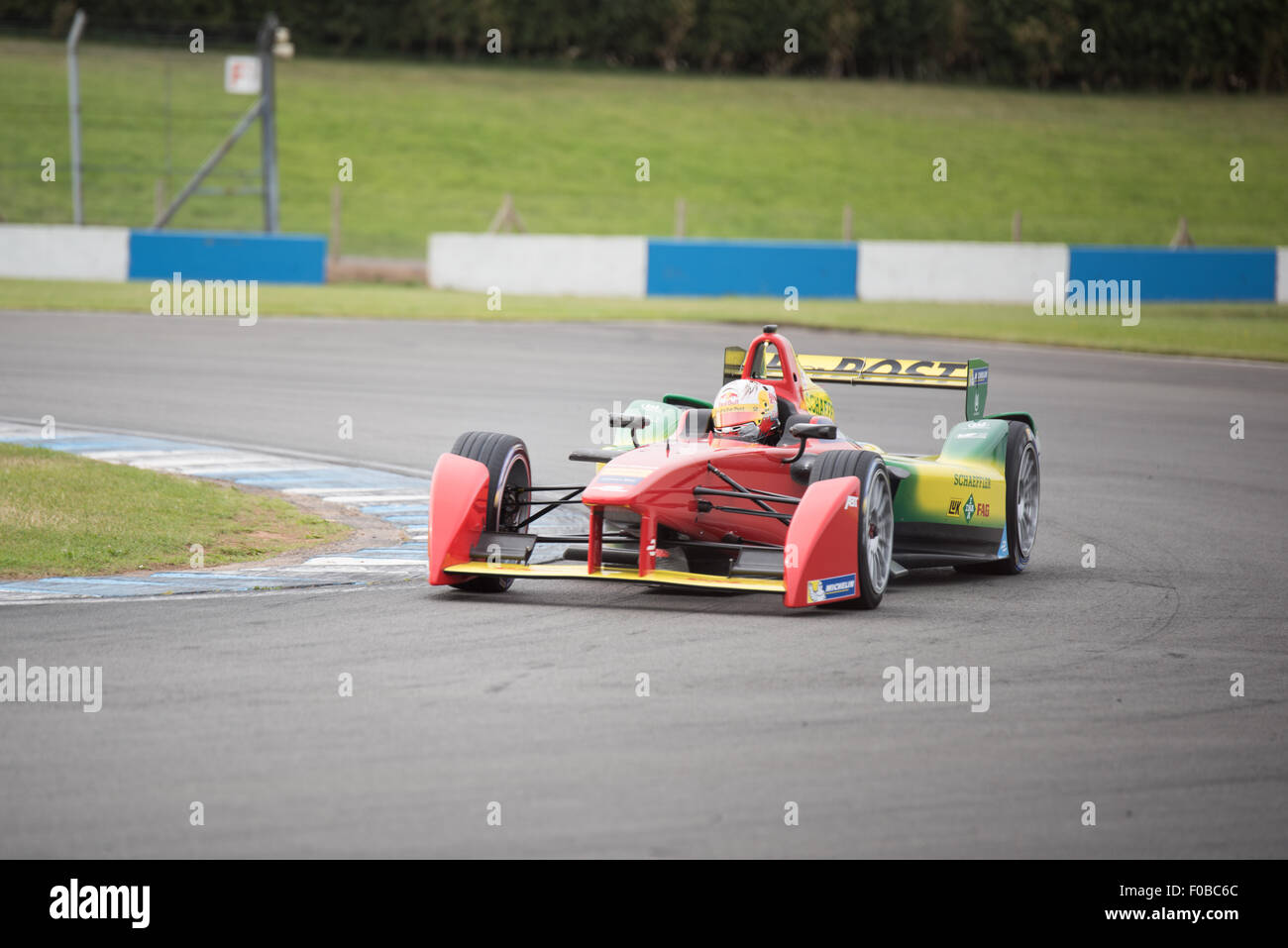 Driver Daniel Abt in a Formula E Electric Racing Car during Testing at ...