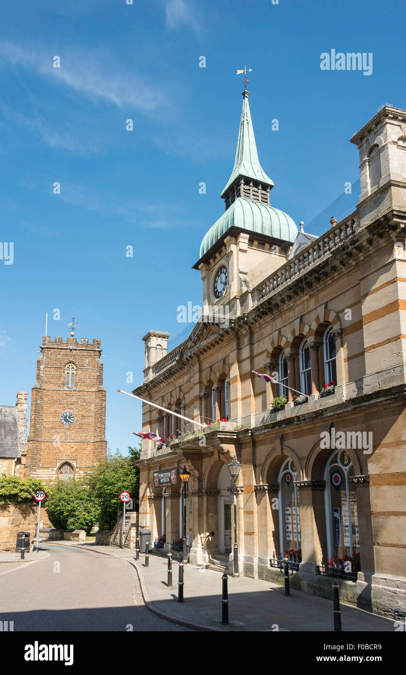 The Old Town Hall and St Lawrence Church, Market Square, Towcester ...