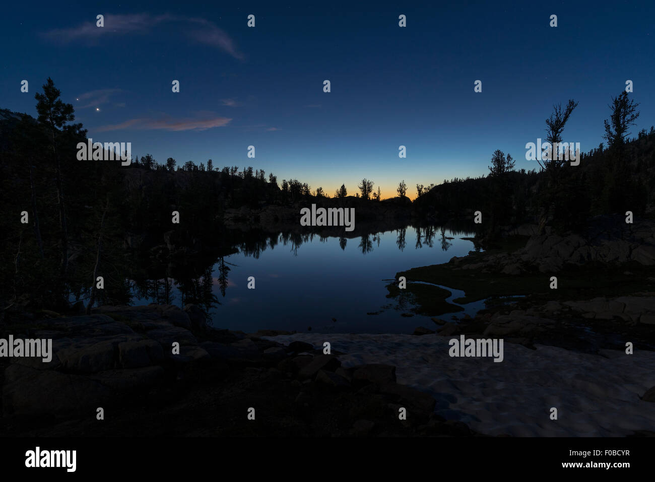 Swamp Lake at dusk, Wallowa Mountains, Oregon Stock Photo - Alamy