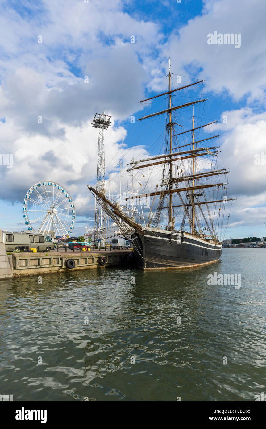 Sailing ship and ferris wheel Stock Photo - Alamy