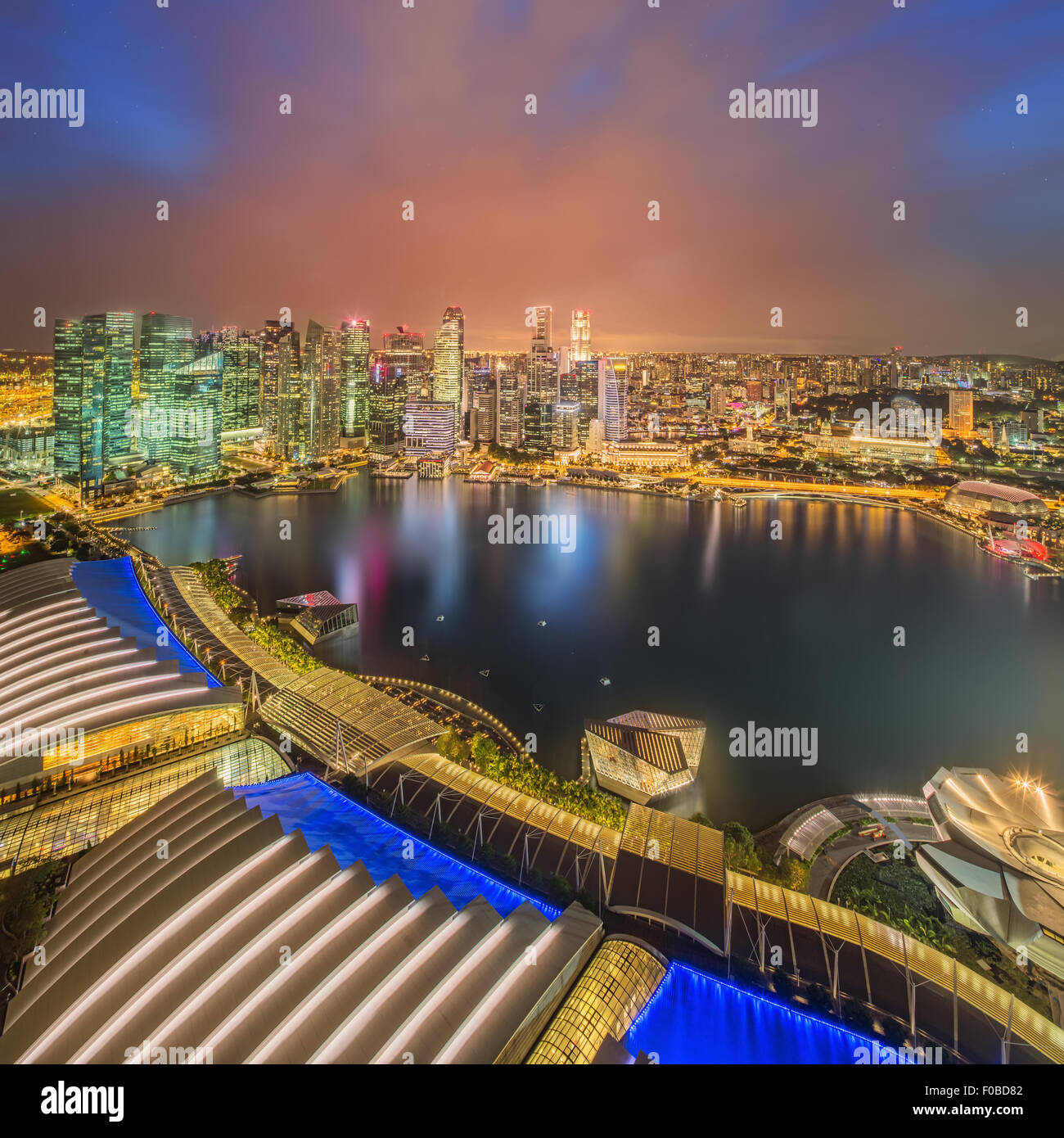 Singapore Skyline and view of skyscrapers on Marina Bay Stock Photo - Alamy