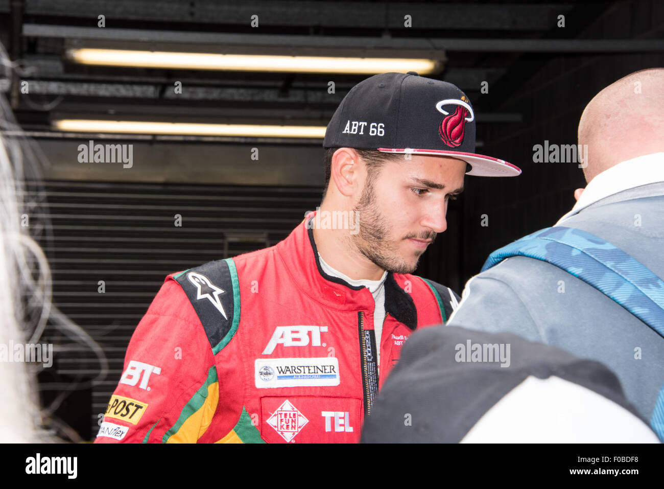 Racing Driver Daniel Abt signing Autographs meeting fans in the pits ...